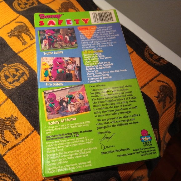 Barney | Media | Vintage 995 Barney Safety Vhs Tape Kids Sing Along ...